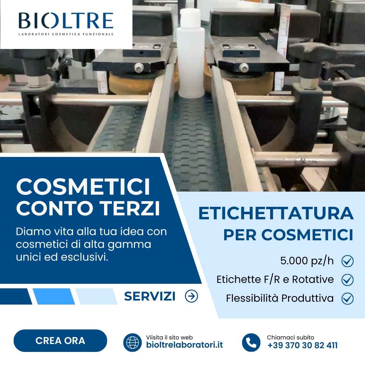 Servizio di etichettatura per Cosmetici | Bioltre Laboratori